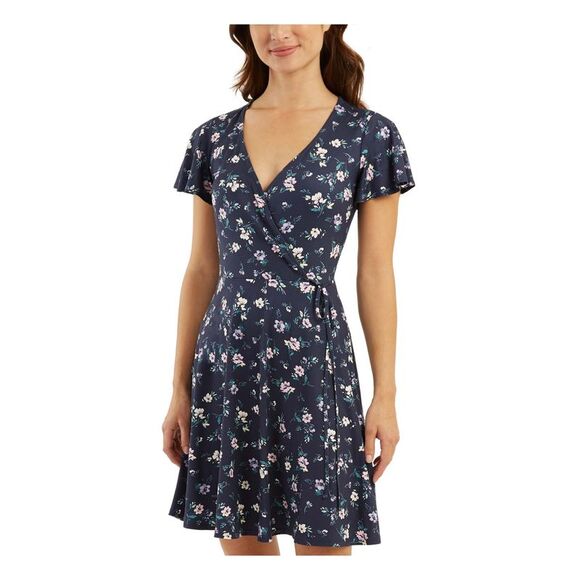 BCX | Dresses | Bcx Dress Womens Purple Tie Unlined Pullover Short ...
